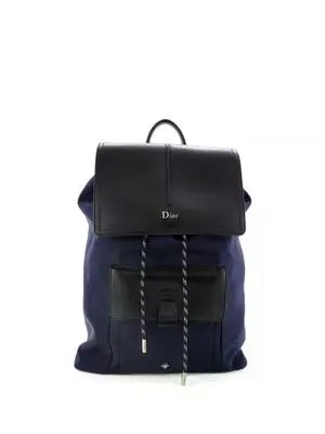 Dior Motion Nylon And Leather Medium Backpack - Black
