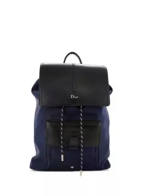 Dior Motion Nylon And Leather Medium Backpack - Black