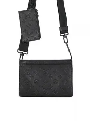 LOUIS VUITTON 2021-2026 Monogram Shadow Gaston Wearable Wallet Crossbody Bag - Black