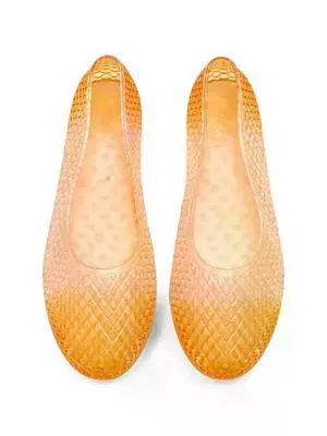 ANCIENT GREEK SANDALS Iro Diamond-lattice Jelly Ballet Flats - Neutrals
