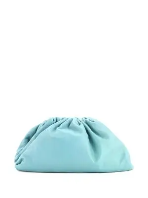 Bottega Veneta The Pouch Leather Clutch Bag - Blue