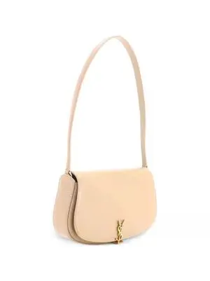Saint Laurent Voltaire Leather Mini Shoulder Bag - Neutrals