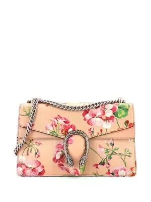 Gucci Dionysus Bag Blooms Print Leather Small Shoulder Bag - Neutrals