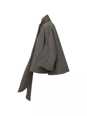 Essentiel Antwerp Check-pattern Pussy-bow Blouse