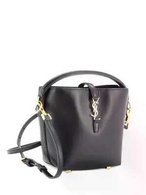 Saint Laurent Le 37 Leather Mini Bucket Bag