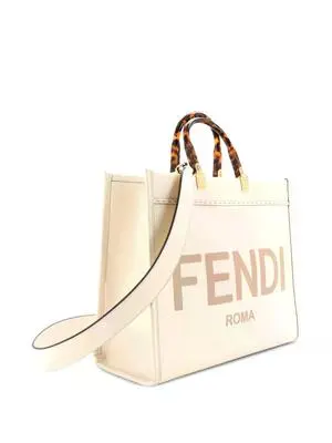 Fendi Sunshine Shopper Leather Medium Tote Bag