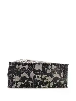 Dior Book Embroidered Canvas Large Tote Bag - Black
