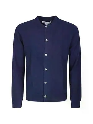 Comme Des Garçons Button-up Wool Cardigan - Blue