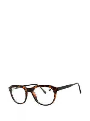 MCALLISTER Tortoiseshell-effect Round-frame Glasses