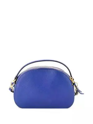 Prada Odette Top Handle Bag Saffiano Leather Small Shoulder Bag Blue