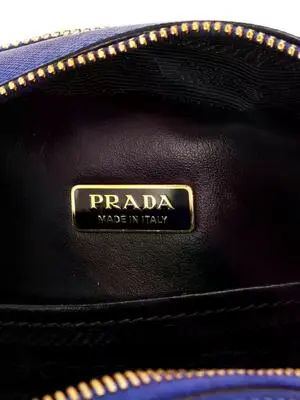Prada Odette Top Handle Bag Saffiano Leather Small Shoulder Bag - Blue