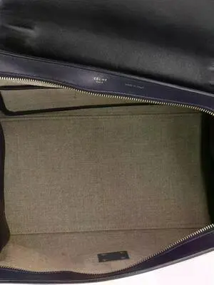 Celine Trapeze Bag Leather With Canvas Medium Satchel