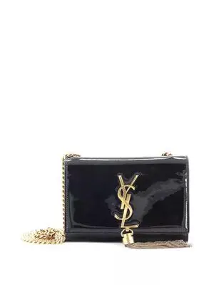 Saint Laurent Classic Monogram Tassel Patent Small Crossbody Bag