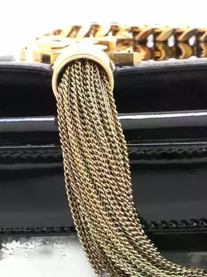 Saint Laurent Classic Monogram Tassel Patent Small Crossbody Bag