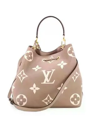 LOUIS VUITTON Neonoe Handbag Bicolor Monogram Empreinte Giant Mm Bucket Bag - Neutrals