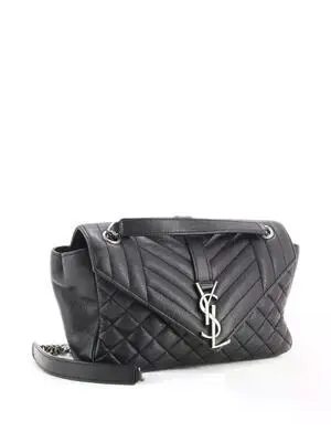 Saint Laurent Classic Monogram Slouchy Envelope Satchel Mixed Matelasse Leather Medium Shoulder Bag