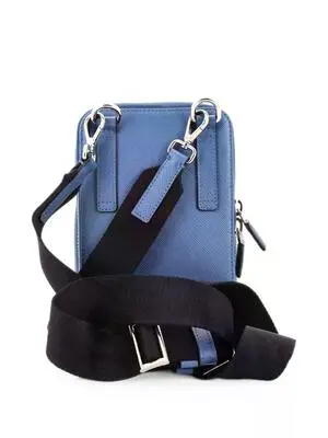 Prada Front Pocket Phone Holder Saffiano Leather Crossbody Bag