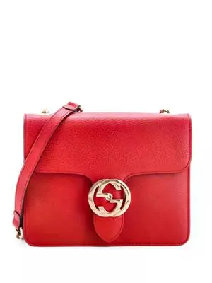 GUCCI Interlocking Leather Small Shoulder Bag