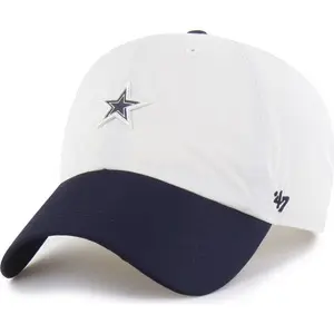 '47 Navy Dallas Cowboys Modernia Clean Up Adjustable Hat - Cream