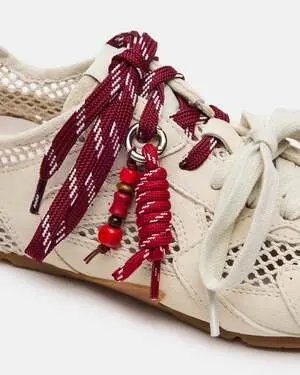 Steve Madden Aziel Sneaker & Chili Shoe Charm Bundle - Red
