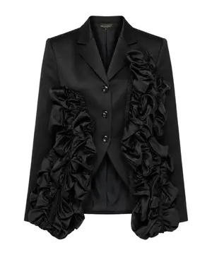 Comme Des Garçons Ruffled Satin Blazer