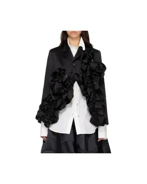 Comme Des Garçons Ruffled Satin Blazer