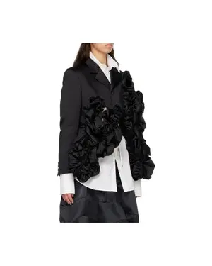 Comme Des Garçons Ruffled Satin Blazer