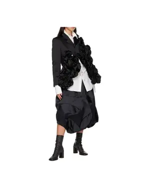 Comme Des Garçons Ruffled Satin Blazer