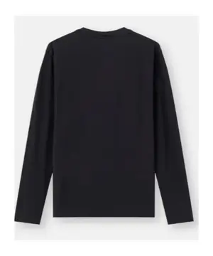 Stone Island Slim-fit Long-sleeve T-shirt With Tonal Compass Logo Patch - Black