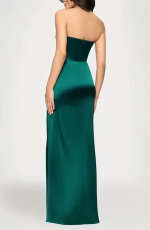BLONDIE NITES Strapless Satin Gown