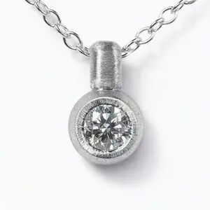 ADRIAN ASHLEY Pendant Featuring A Brilliant Cut Natural Diamond Reclaimed From Vintage Jewellery - Silver