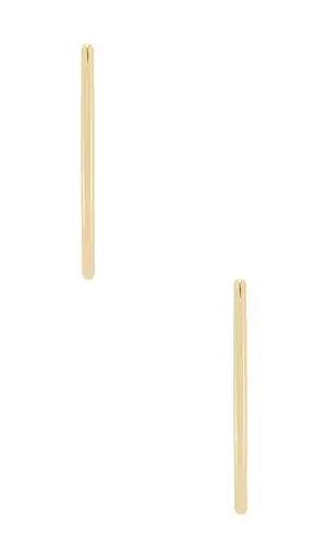 JENNIFER FISHER Medium Feather Hoop Earrings In Metallic