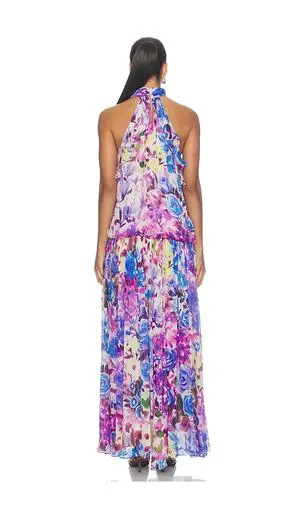 LA FUORI Ivy Inked Floral In Purple