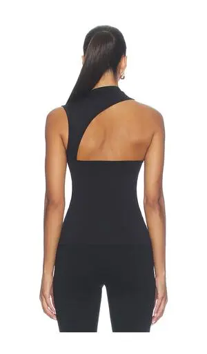 Helmut Lang Asym Cutout Tank - Black