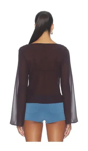 SEVEN WONDERS Luciana Boat Neck Long Sleeve Top