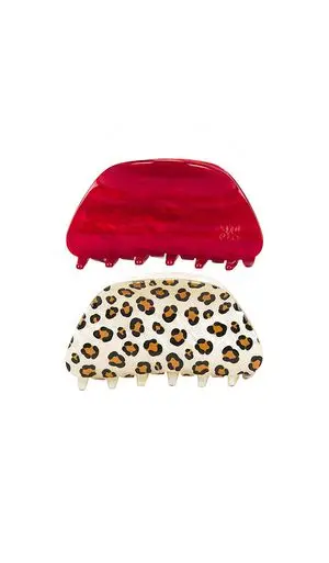 FRASIER STERLING Cheetah Claw Clip Set - Multi