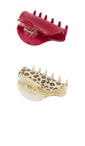 FRASIER STERLING Cheetah Claw Clip Set