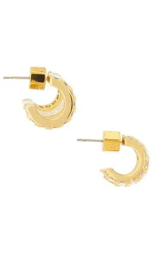 MIRANDA FRYE Sabrina Huggies Earrings In Metallic