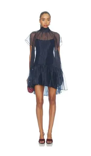 Simkhai Beaux Tiered Mini Dress In Navy