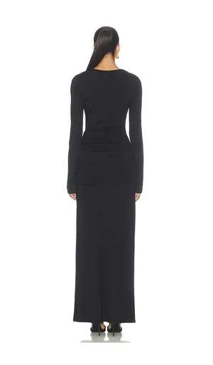 Shona Joy Miro Long Sleeve Gathered Maxi Dress