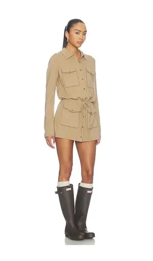 Guest In Residence Industry Mini Dress In Brown