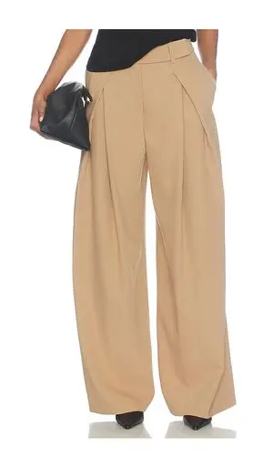 FAVORITE DAUGHTER Pleats For Days Pant In Brown