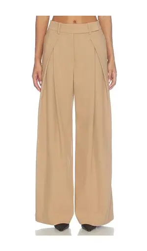 FAVORITE DAUGHTER Pleats For Days Pant In Brown