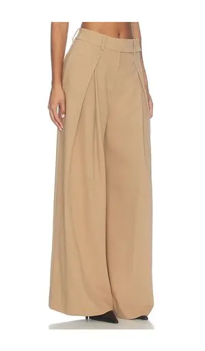 FAVORITE DAUGHTER Pleats For Days Pant In Brown