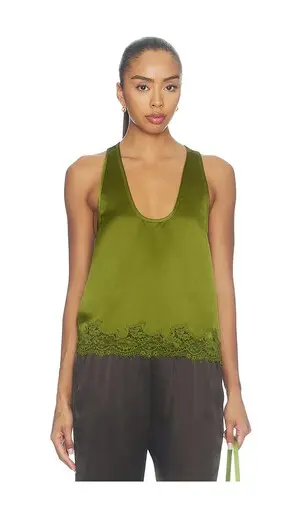 ARTLESS X Wren Lace Top In Olive