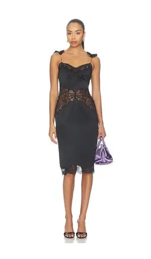 Attico Bodycon Lace Midi Dress