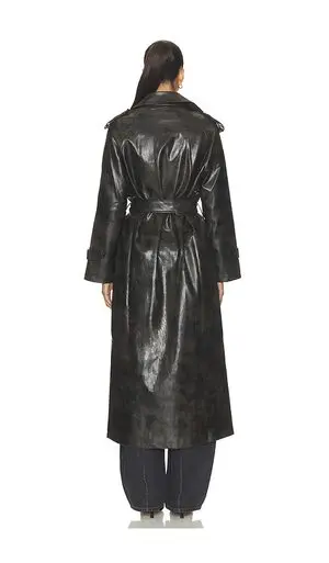 Lioness Off Duty Coat In Charcoal