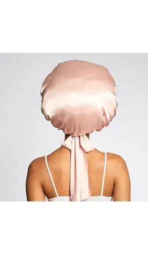 KITSCH Adjustable Oversized Satin Bonnet - Blush