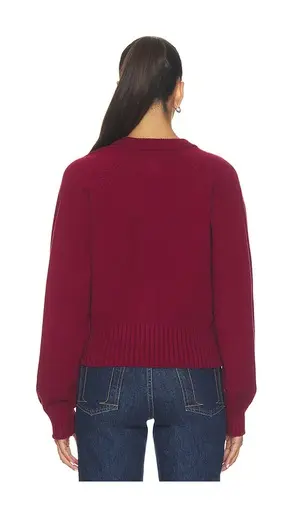 525 America Esme Raglan Cardigan In Burgundy