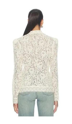 Steve Madden Lace Aberdeen Top In Cream